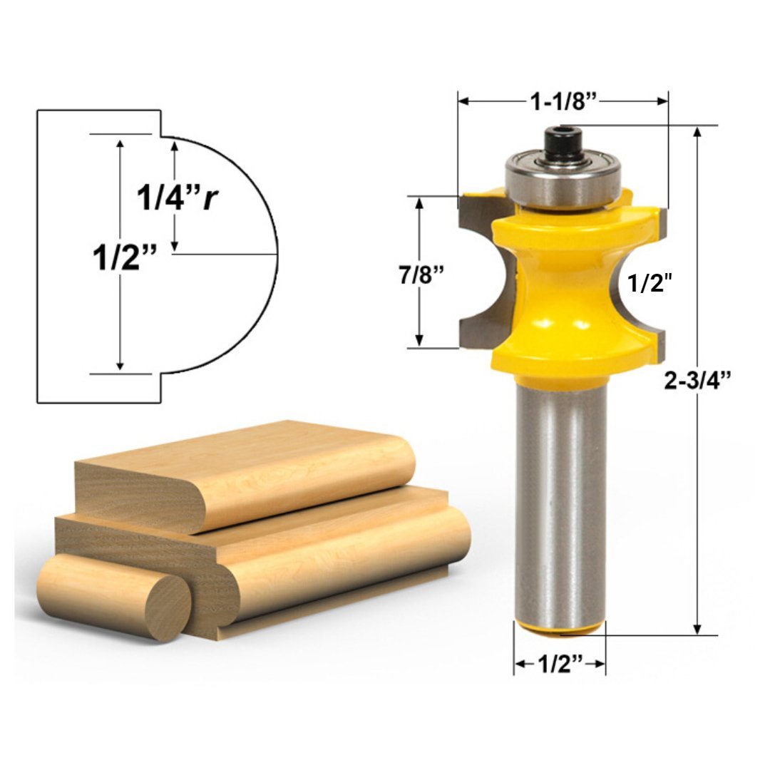 Bullnose Router Bits - 1/2" Shank – WoodyLock